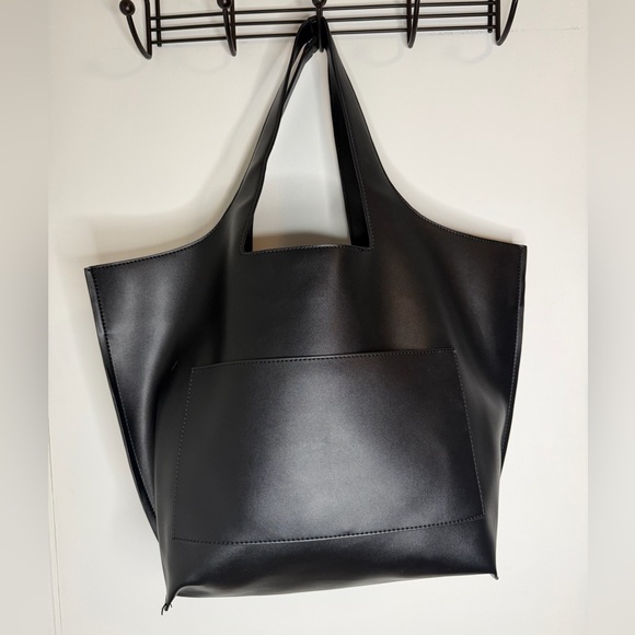Street Level | Bags | Street Level Large Black Tote Shopper Bag | Poshmark